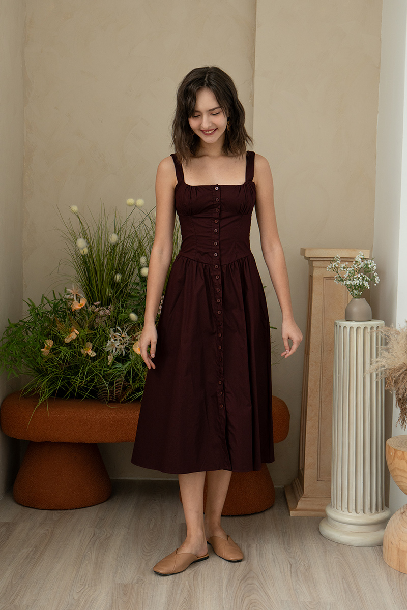 Pruned for Poetry Corset Laceup Back Midi Dress | lechicsg
