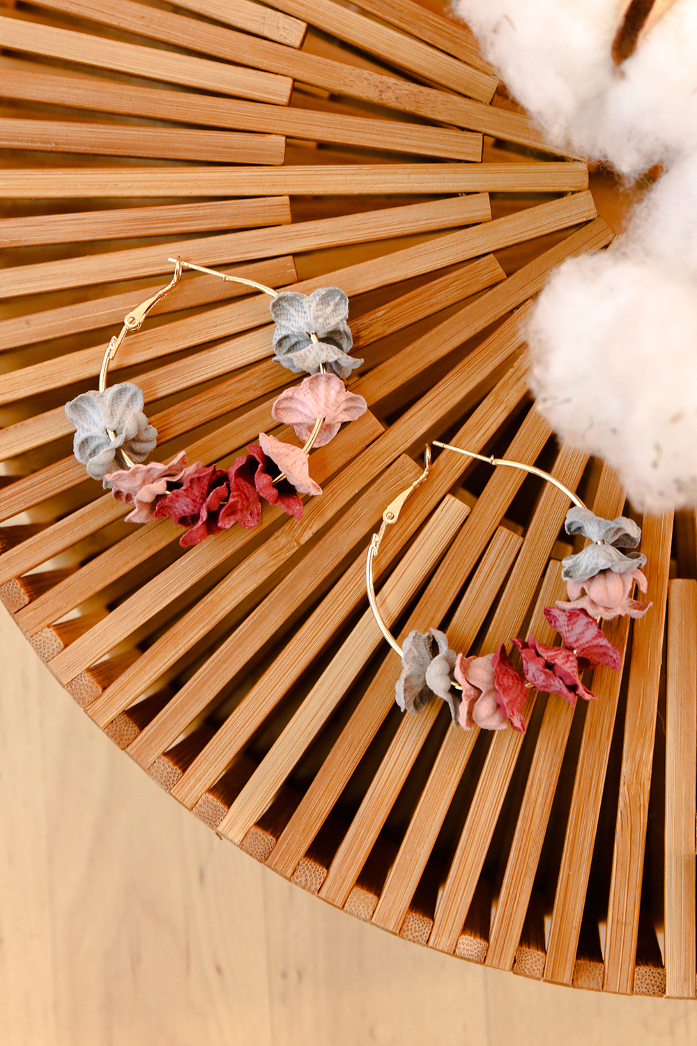 Petals Aflutter Hoop Earrings Fall Mutes | lechicsg
